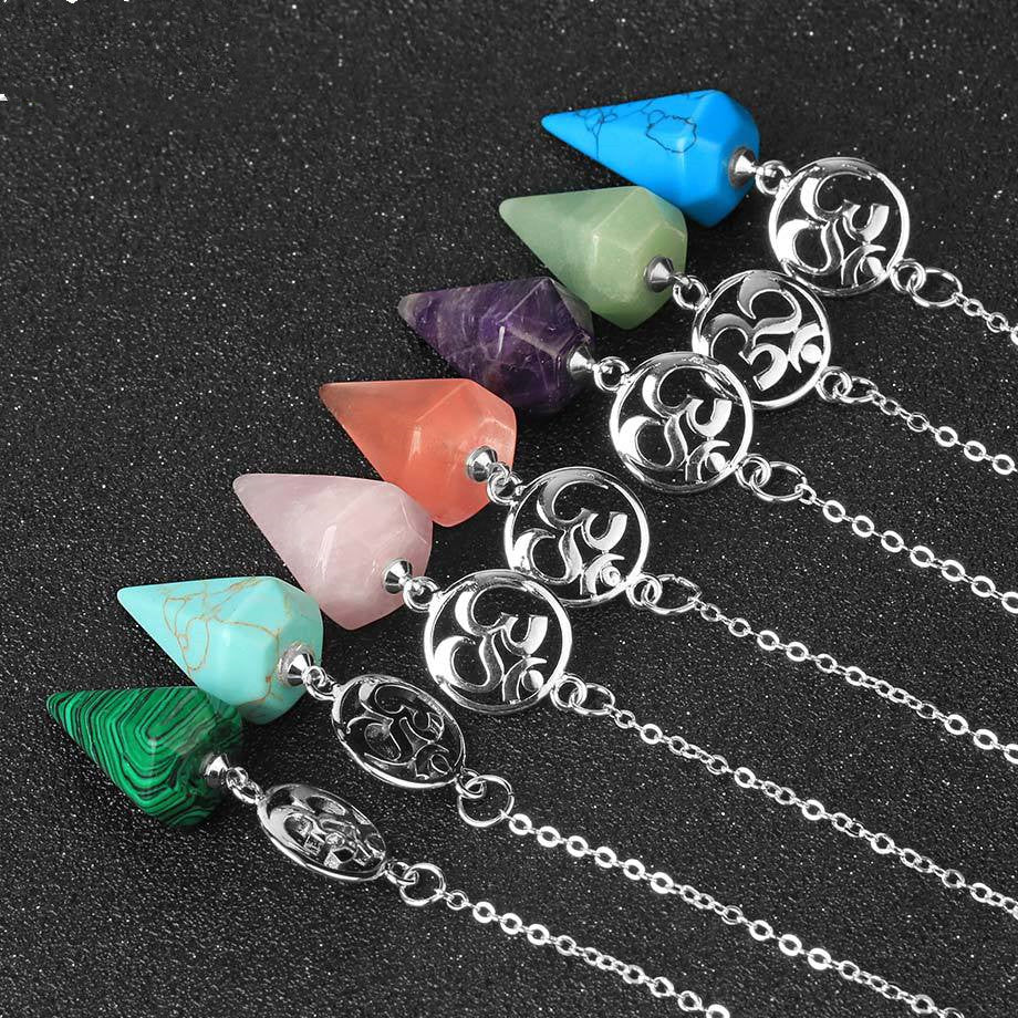 OM PENDULUM Crystal Dowsing Tool | Spiritual Divination | RAMODO JEWELRY